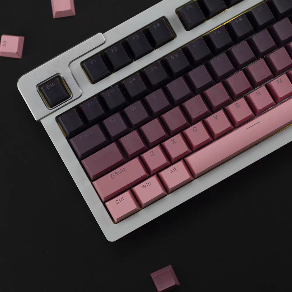 134 Keys Top Print Shine Through Keycap Set Strawberry OEM Profile PBT ...