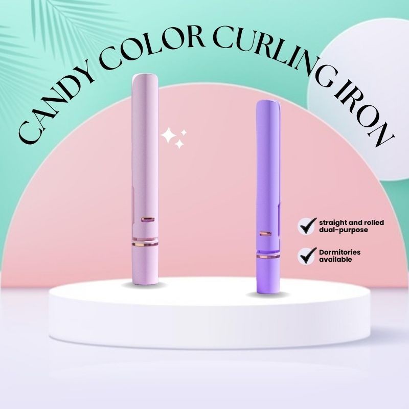 Mini Portable Iron Curling Hair Device Candy Color Wireless ...