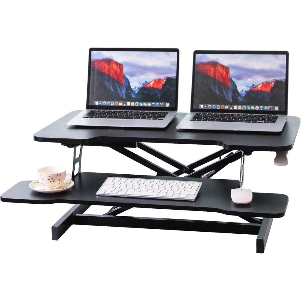 32" Standing Desk Converter, Height Adjustable Sit to Stand Up Desk ...