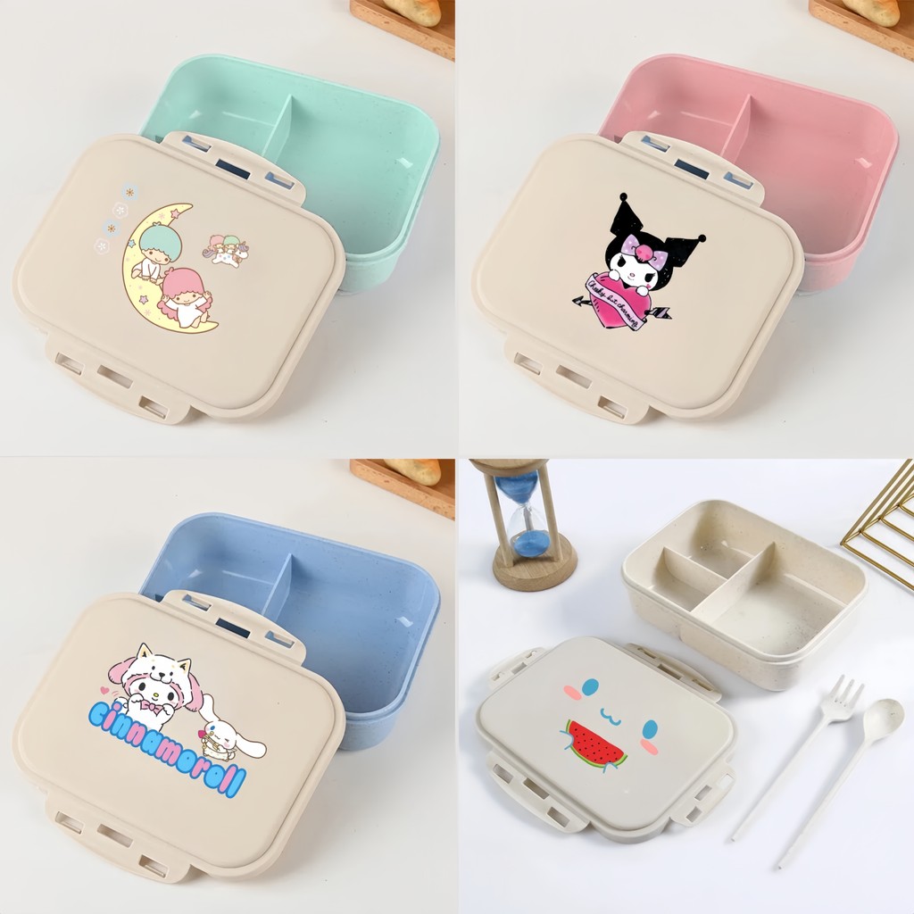 Sanrio Family Wheat straw, Kuromi student fruit snacks, bento boxes ...
