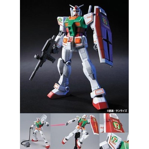 BANDAI HG 1/144 RX-78-2 Gundam Ver.G30th 7-Eleven Color Plastic Model (Sold only at 7-Eleven ...