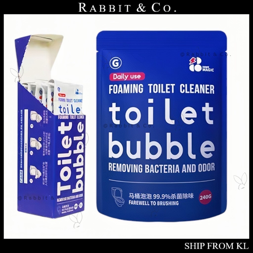 R&C Toilet Bubble Cleaning Powder Household Toilet Cleaning Foaming Powder Powerful Descaling ...