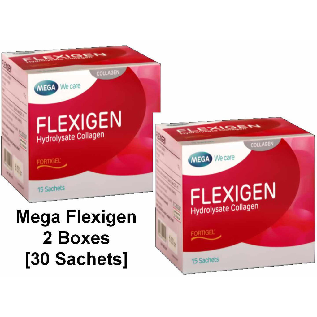 [2 Boxes x 15 sachets] Mega Flexigen Powder 10,000mg Hydrolysate ...