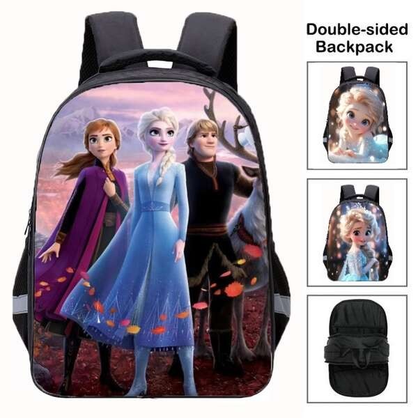 Princess Elsa's school bag, kindergarten children's girl, cartoon ...