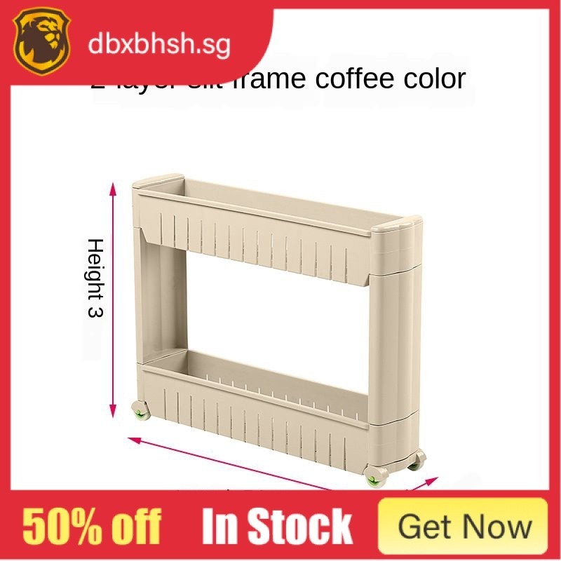 Narrow Kitchen Bathroom Storage Organizer Slim Wheel Rack- Slide Out ...