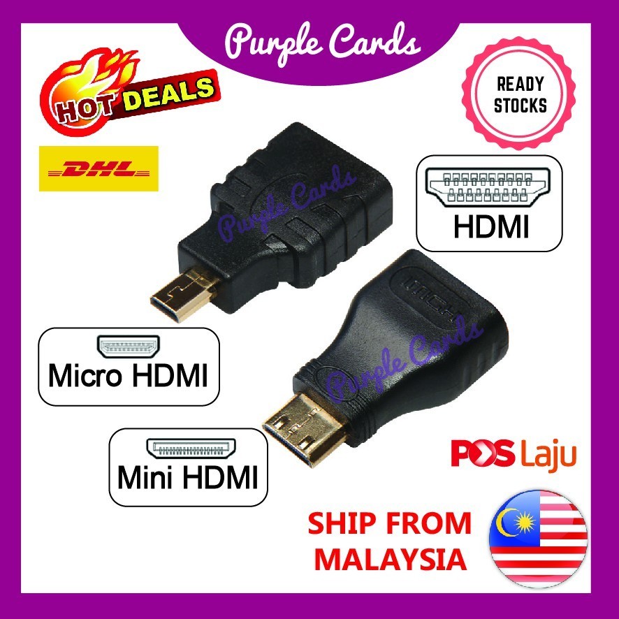 Micro HDMI To HDMI Converter / Mini HDMI To HDMI Connector / MINI HDMI ...