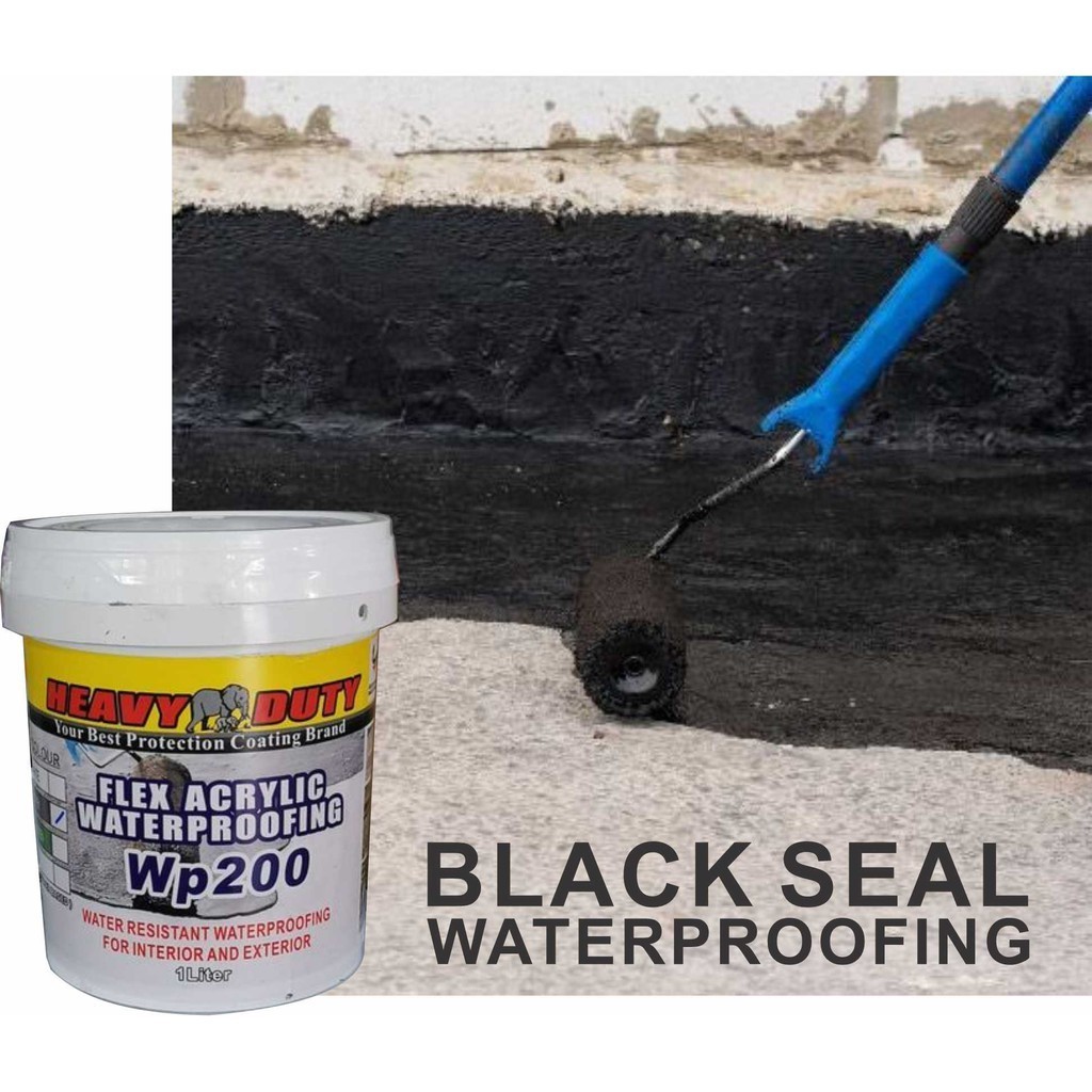 waterproofing acrylic ( 1L BLACK SEAL ) WP 200 FLEX200 FOR EXTERIOR AND ...