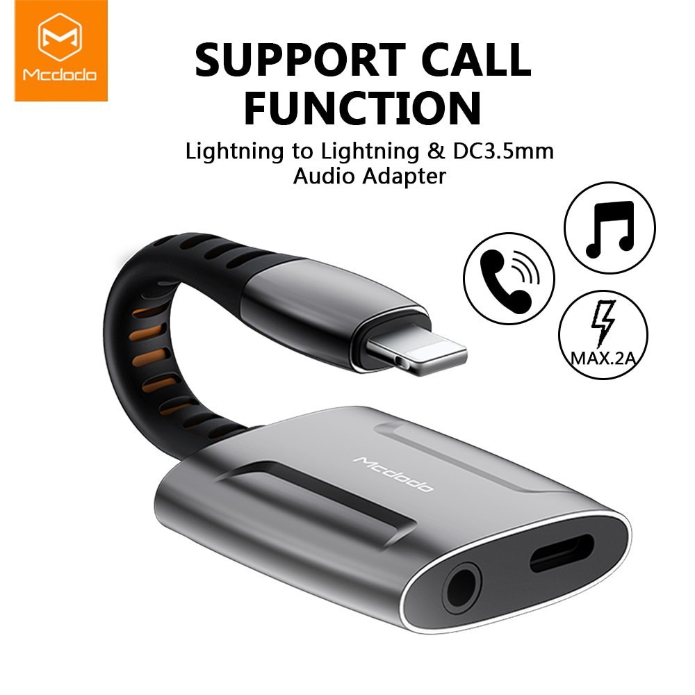 (6 Month Warranty) Mcdodo CA-6340 Audio Cable Adapter 2-IN-1 Support ...