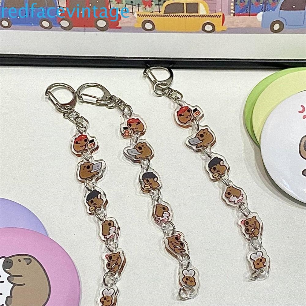 REDFACEVINTAGE Capybara Keychain, Capybara Acrylic Capibara Bag Hanging ...