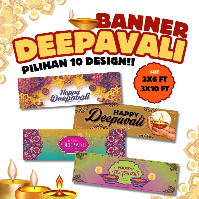 Banner deepavali for indoor and outdoor hari deepavali happy diwali ...