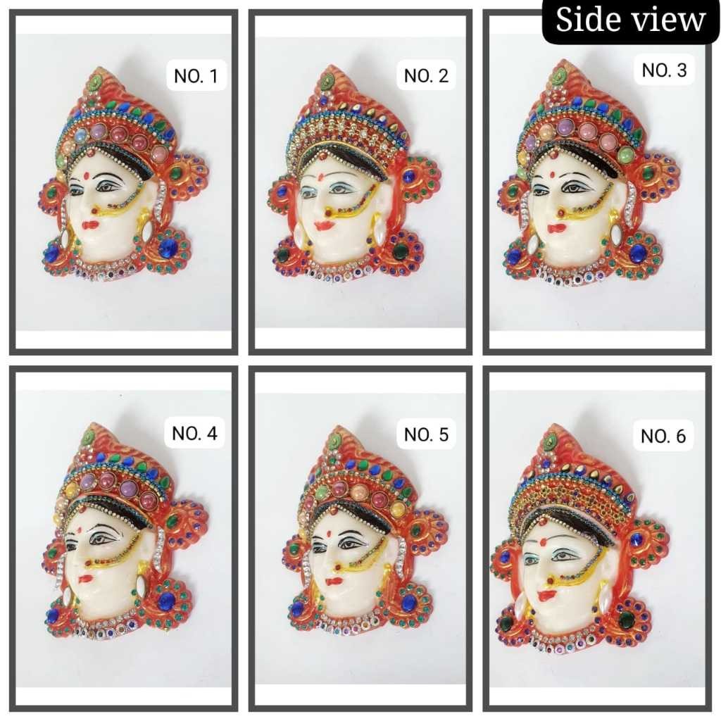Goddess Maha Lakshmi Devi Ma Face/Santoshi Maa Mukhota/Margashirsha Laxmi Face for Puja ...