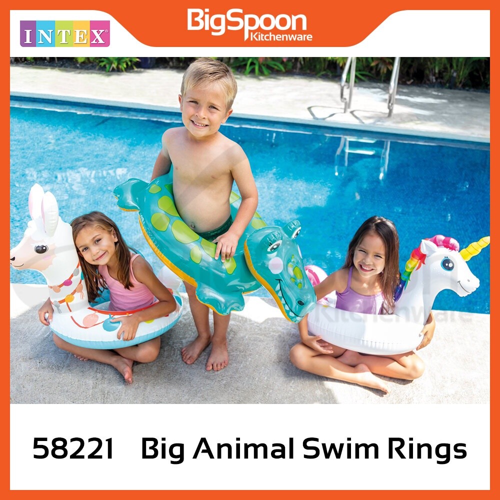 INTEX 58221 Big Animal Inflatable Swim Rings | Kids Swimming Float ...