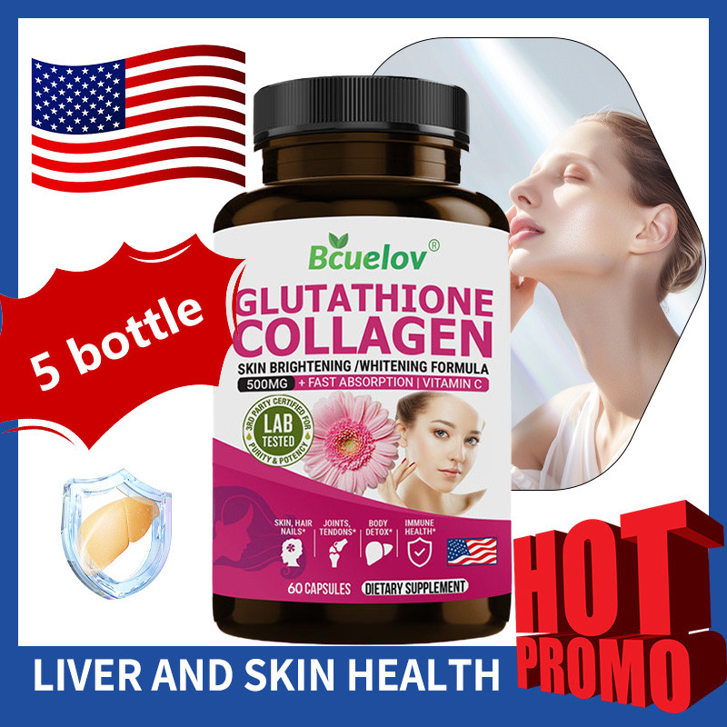 Bcuelov L Glutathione Collagen 500 mg - Vitamin C Antioxidant - Skin ...