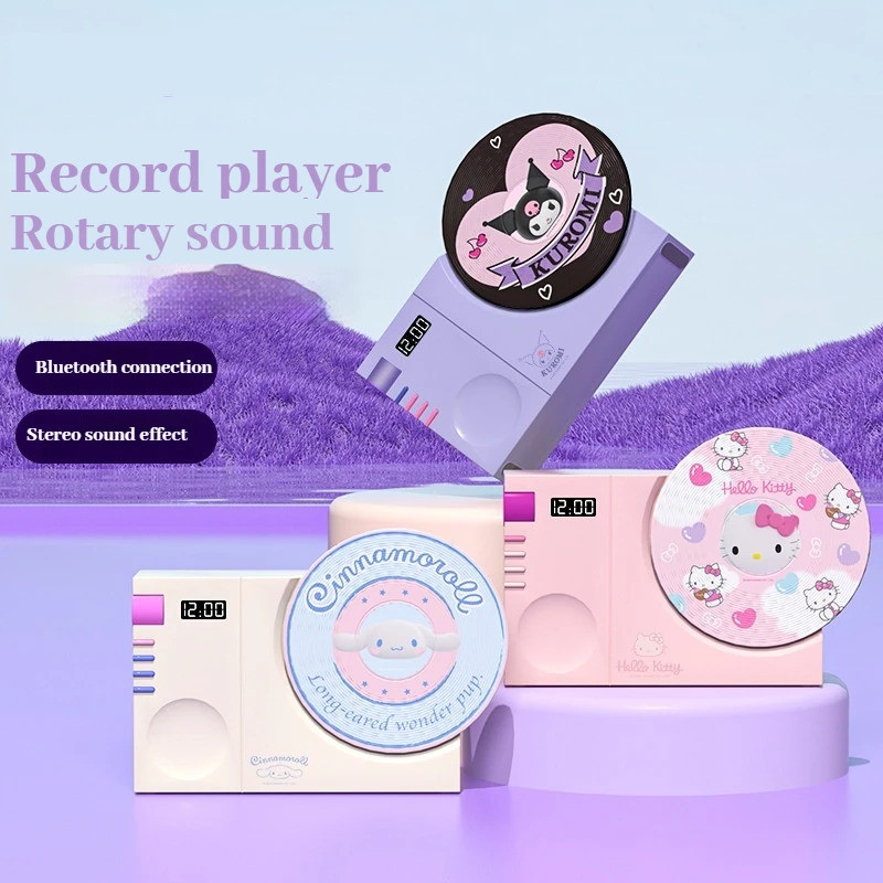 Cinnamoroll Melody Kuromi Pochacco Cartoon Cute Time Record Player ...