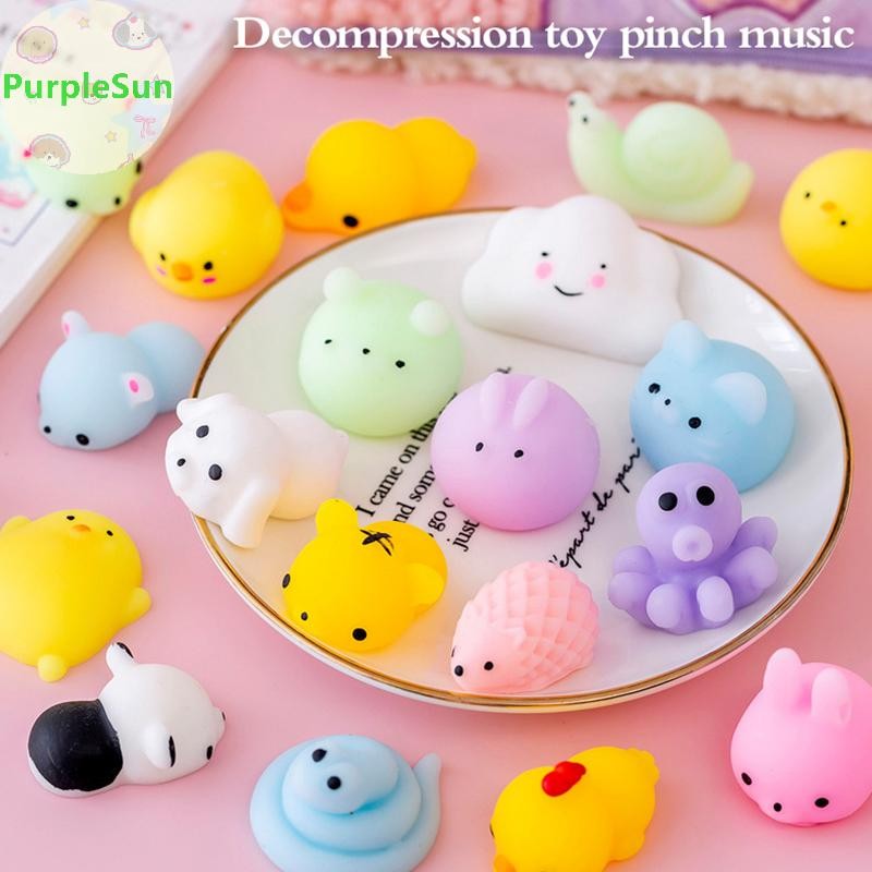 PurpleSun Kawaii Animal Soft Mochi Fidget Toys Anti-Stress Relief ...