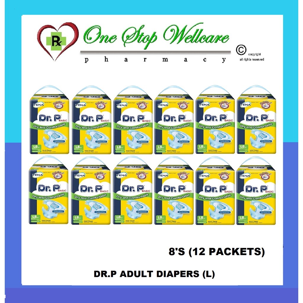 DR.P ADULT DIAPERS (L) 8'S (12 PACKET) | Shopee Singapore