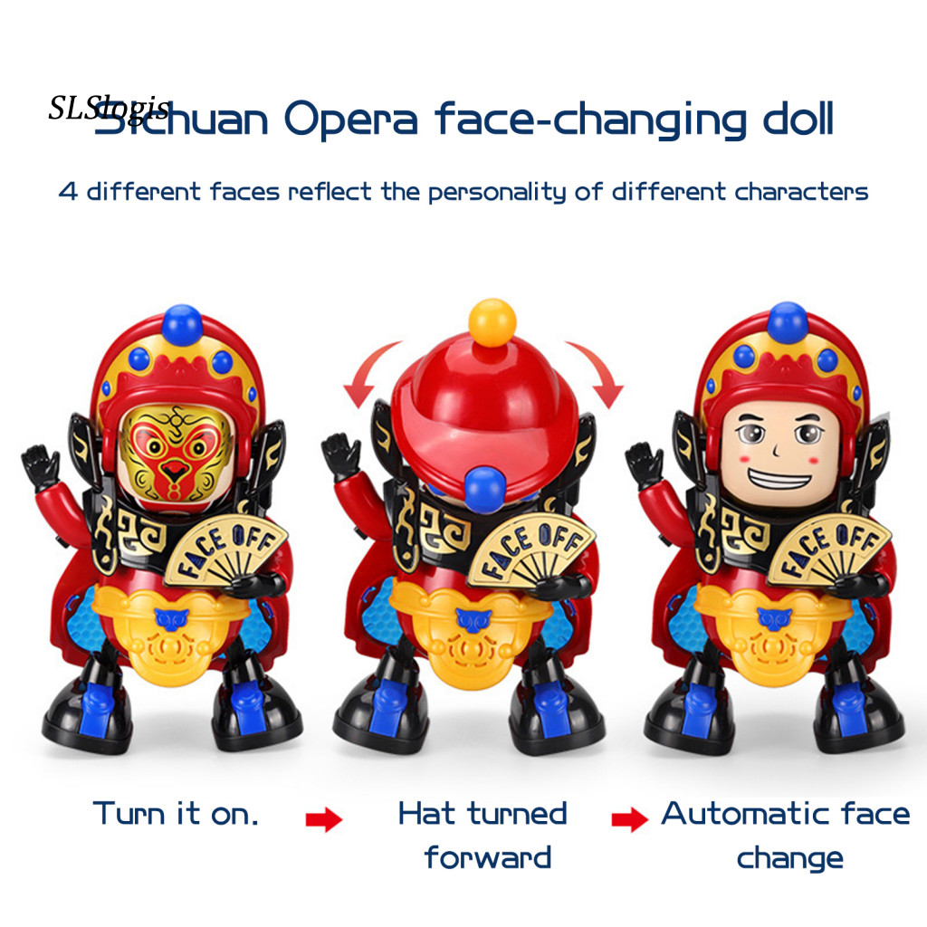 SLS_ Masque Switch Toy Face Changing Robot Toy Chinese Sichuan Opera ...