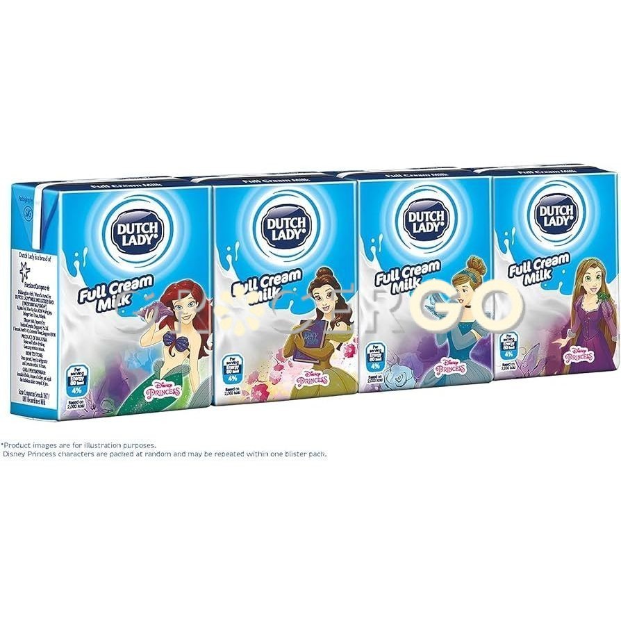 Dutch Lady Disney Princess 125ml Milky Full Cream UHT Milk Packs of 4 ...