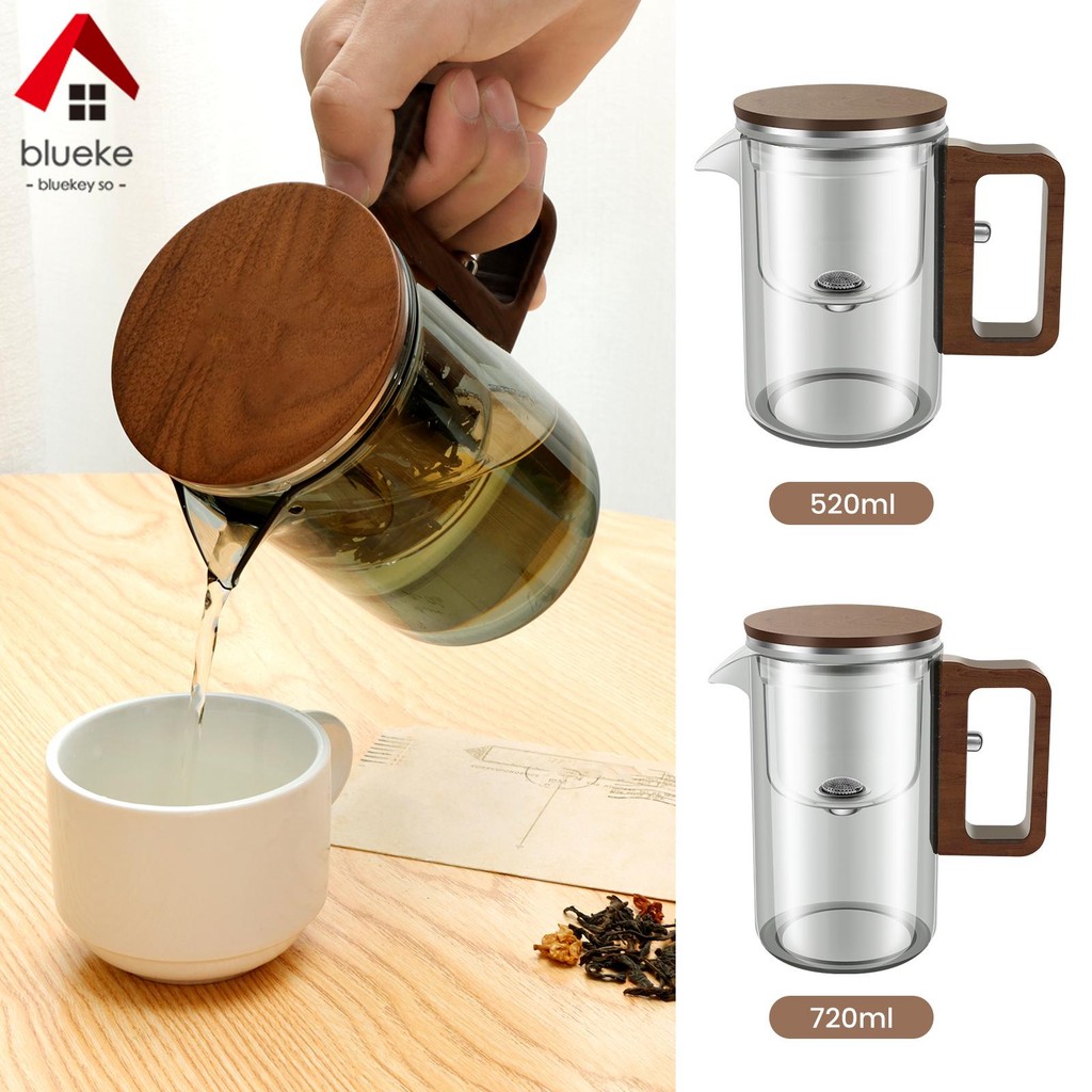 Glass Teapot Innovative Water Separation Glass Teapot Magnetic Filter ...