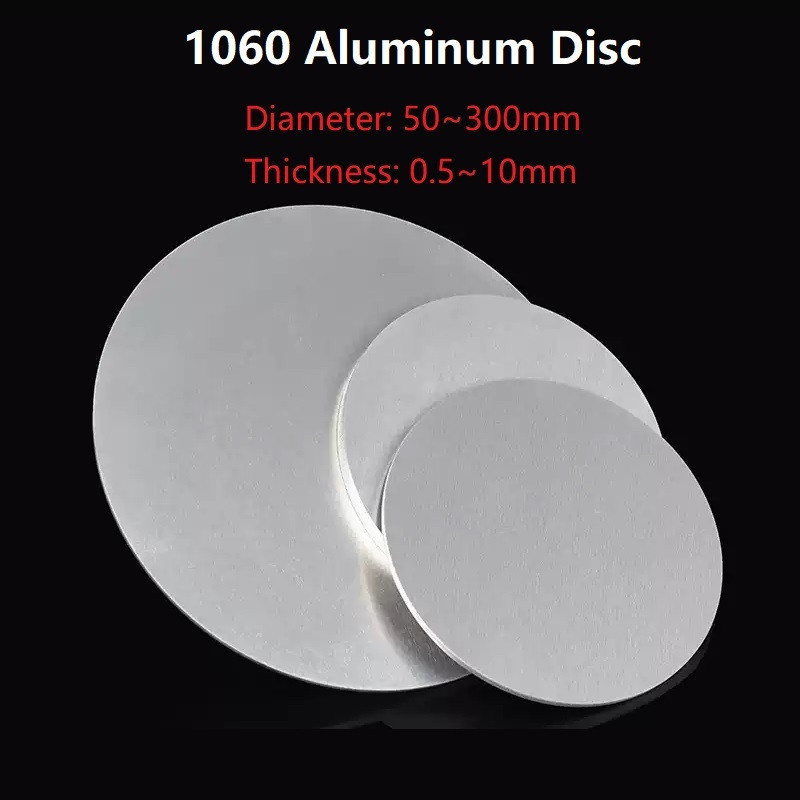 *1060 Metal Aluminum Disc Thickness 0.5mm~10mm Diameter 50mm~300mm DIY Metal Machine Cutting ...