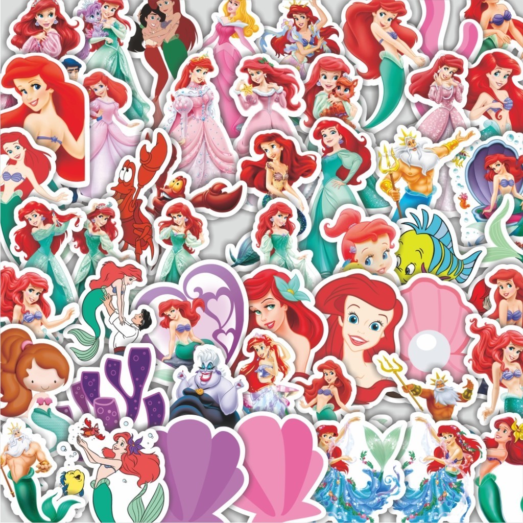 Cutting Pack Stickers The Little Mermaid Cartoon Stickers [Little ...