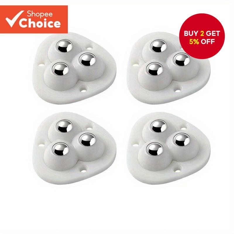 4pc/8pc/12pc Furniture Caster Ball Type Paste Pulley Stainless Steel ...