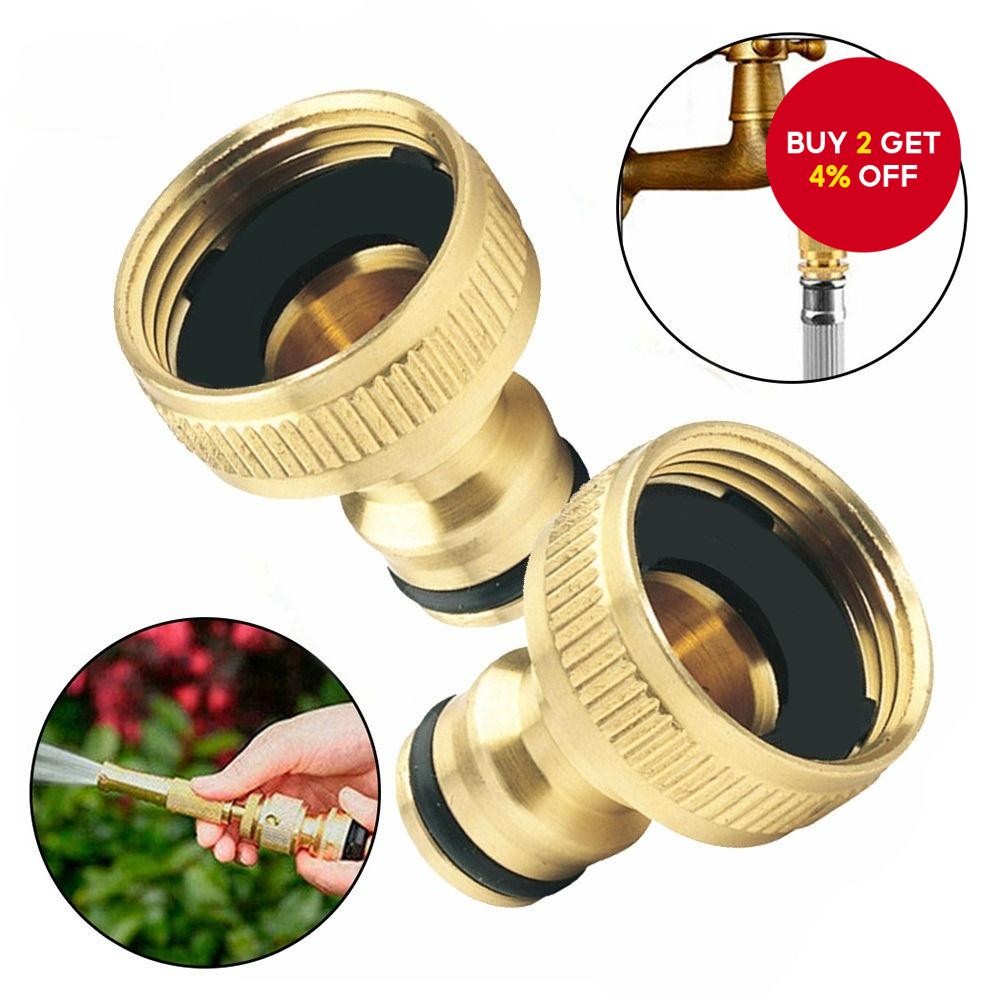 Water Hose Adapter - 2Pcs 3/4" to 1/2" Quick Connector for Faucet and ...