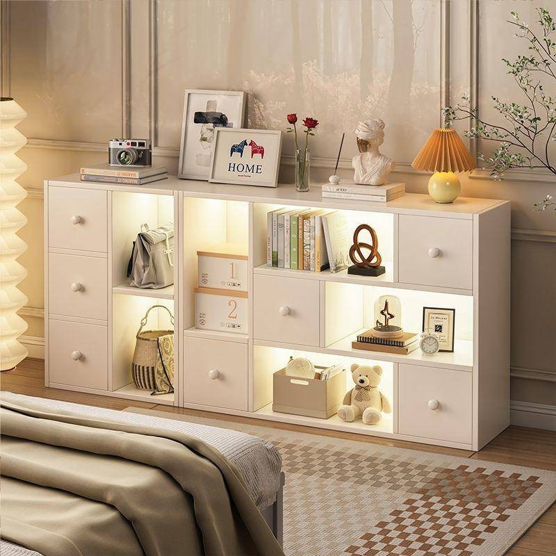 Bookcase bucket cabinet Bookcase floor shelf storage cabinet Simple ...