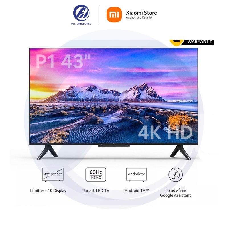 Xiaomi Mi TV P1 43 Inch 2023 TV Smart Android / C Voice Control 2GB RAM ...