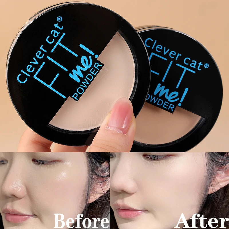 1PC Natural Mineral Pressed Powder Face Concealer Foundation Compact ...