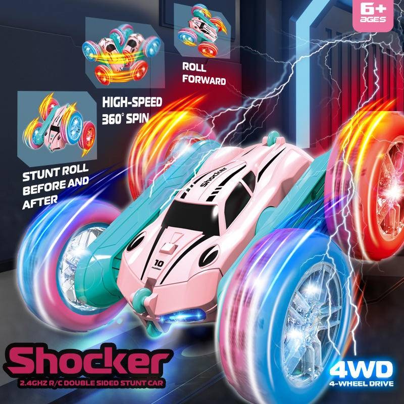 NEW RC Stunt Double Sided Car 4WD Remote Control Toy Car 360 ° Rotating ...