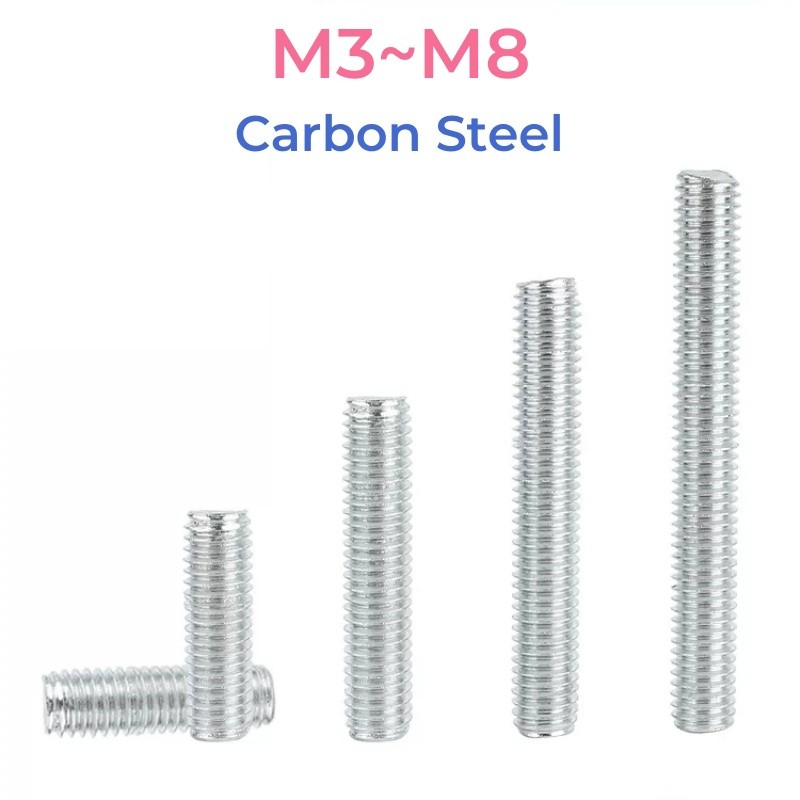 Galvanized Carbon Steel Thread Rod M3 M4 M5 M6 M8 Solid Metric Full ...