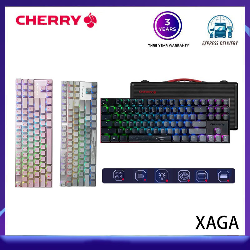 CHERRY Xaga Wireless Mechanical Keyboard Three-Mode RGB Gaming Game ...