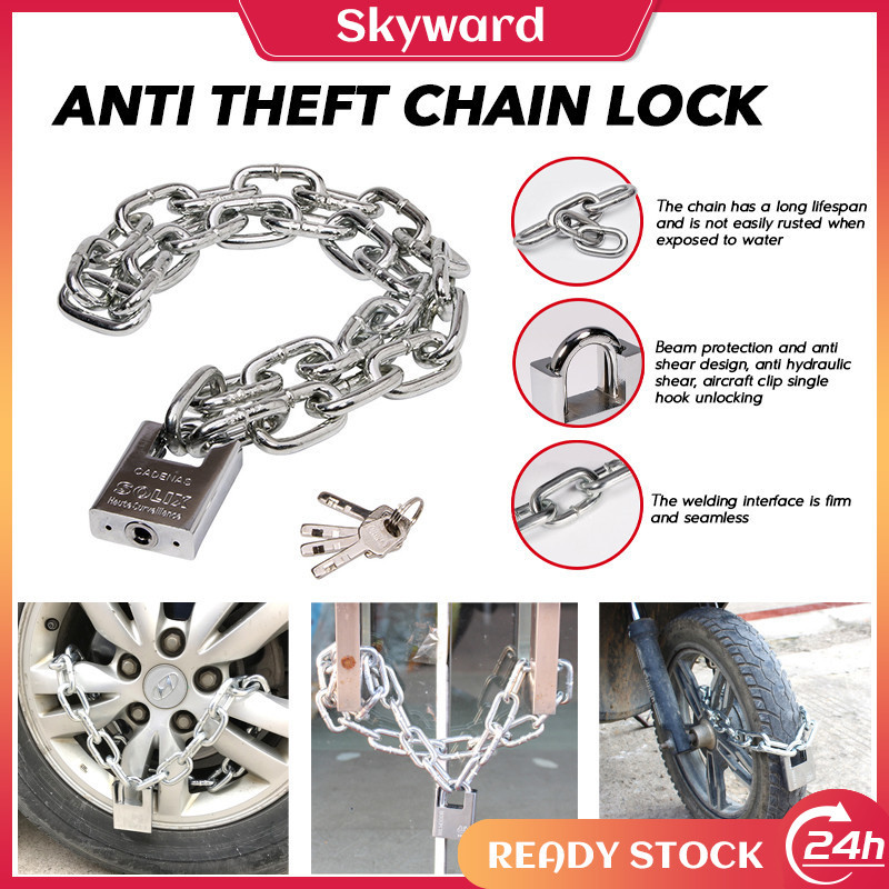 Bicycle Chain Lock Bike Chain Lock Electric Car Anti-Theft Lock for ...