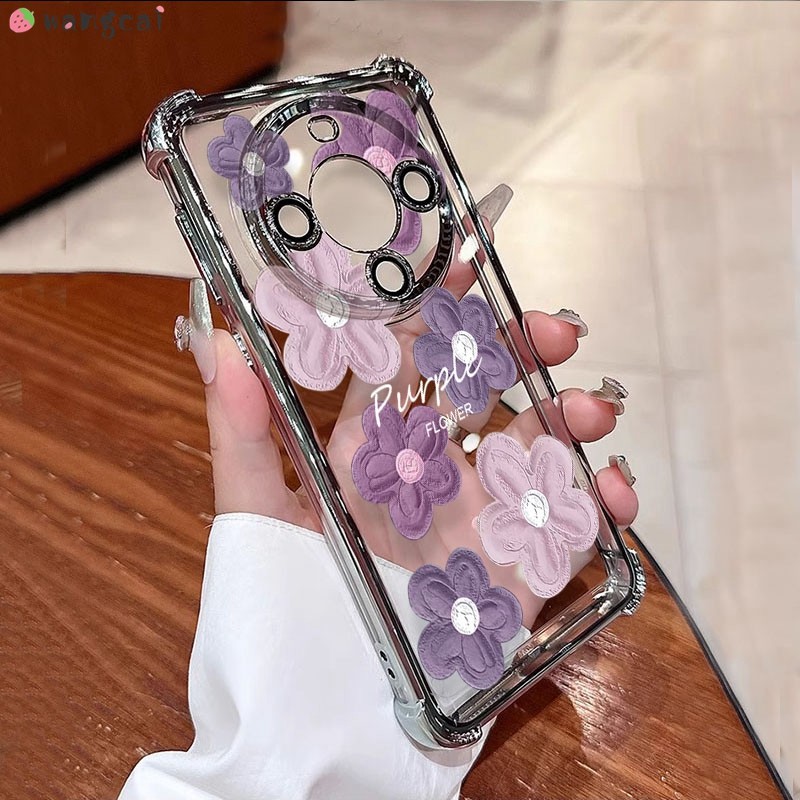 For OPPO Find X8 Pro A95 5G Reno 5Z Phone Case Korean Style Purple Oil ...