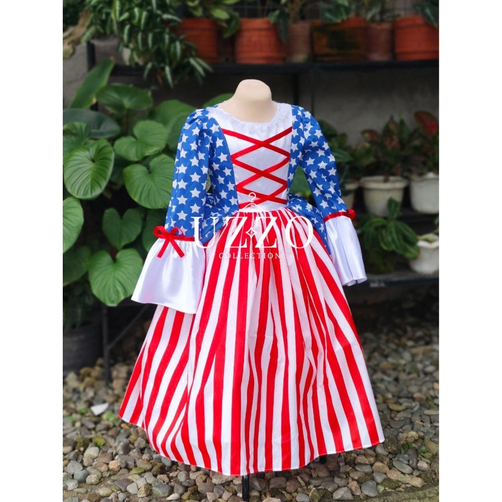 HABLON II USA America United Nations National Costume Attire Ball Gown ...