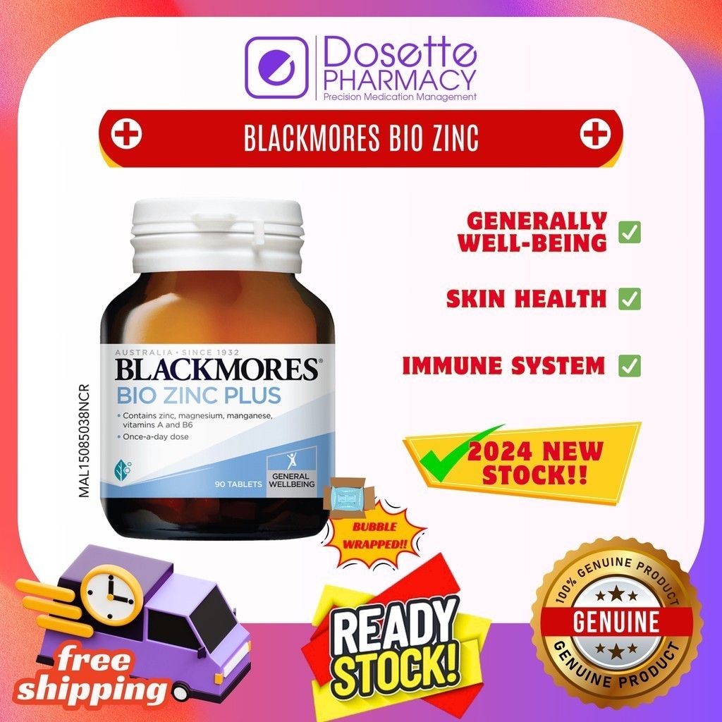 BLACKMORES BIO ZINC PLUS EXP:03/25 90's GENERAL HEALTH, SKIN HEALTH ...