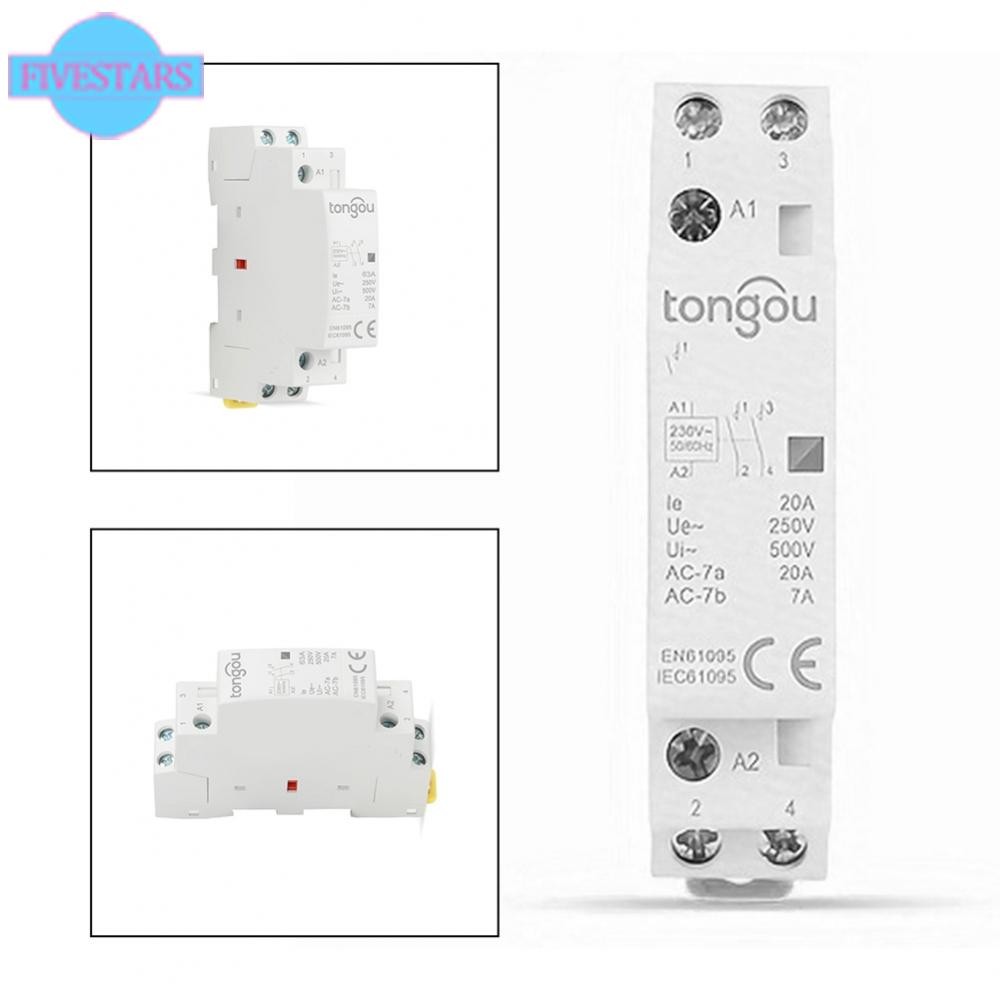 AC Contactor 2 Pole 2NO Circuit Control 35mm DIN Rail Mount (AC 230V ...