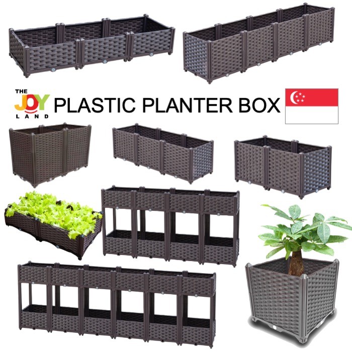[SG SELLER] Joint Plastic Planter Box Plant Planter Pot Box Gardening ...