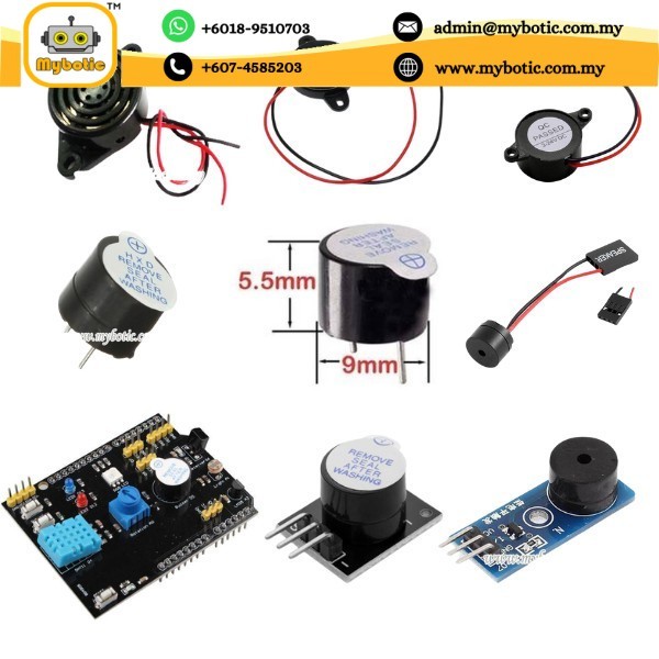 Buzzer with Wire SFM-27 / BUZZER PCB MOUNT / BUZZER SENSOR MODULE / 9 ...