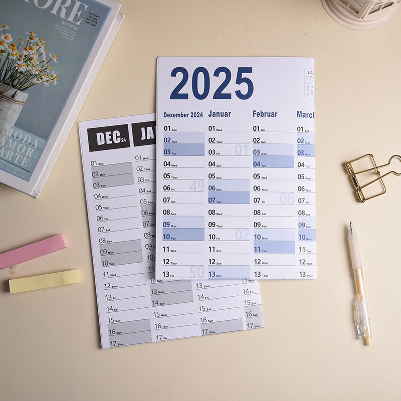 2025 Wall Calendars Tabletop Calendar Students Schedule | Shopee Singapore