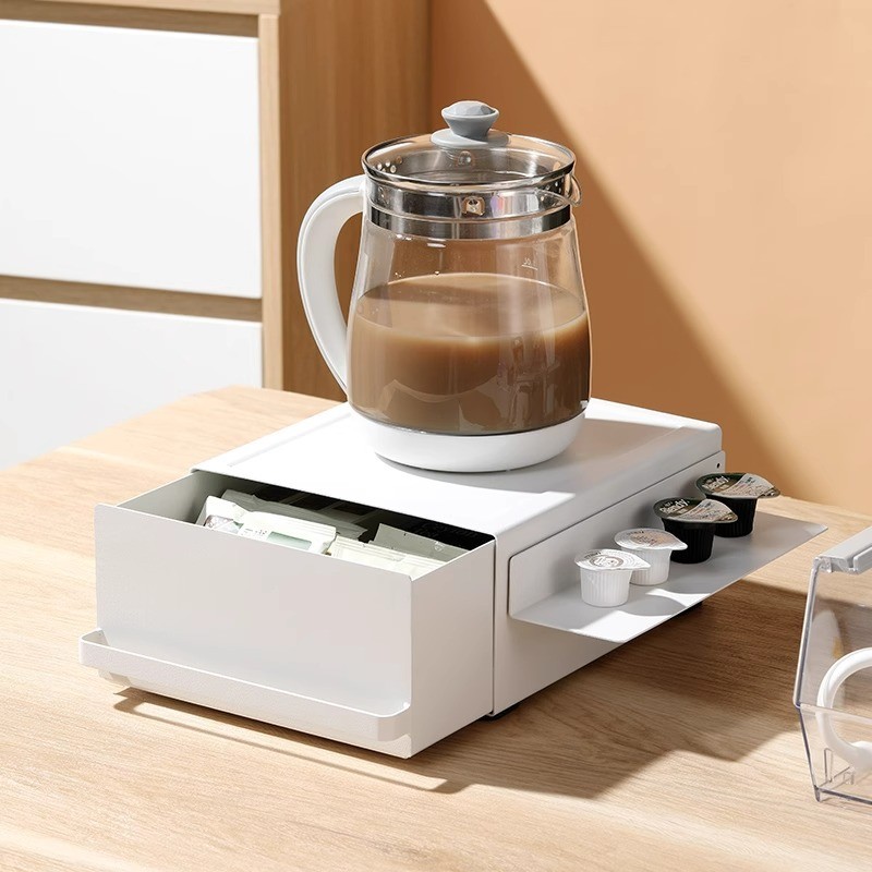 Desktop coffee machine, small appliances with drawers, storage rack ...