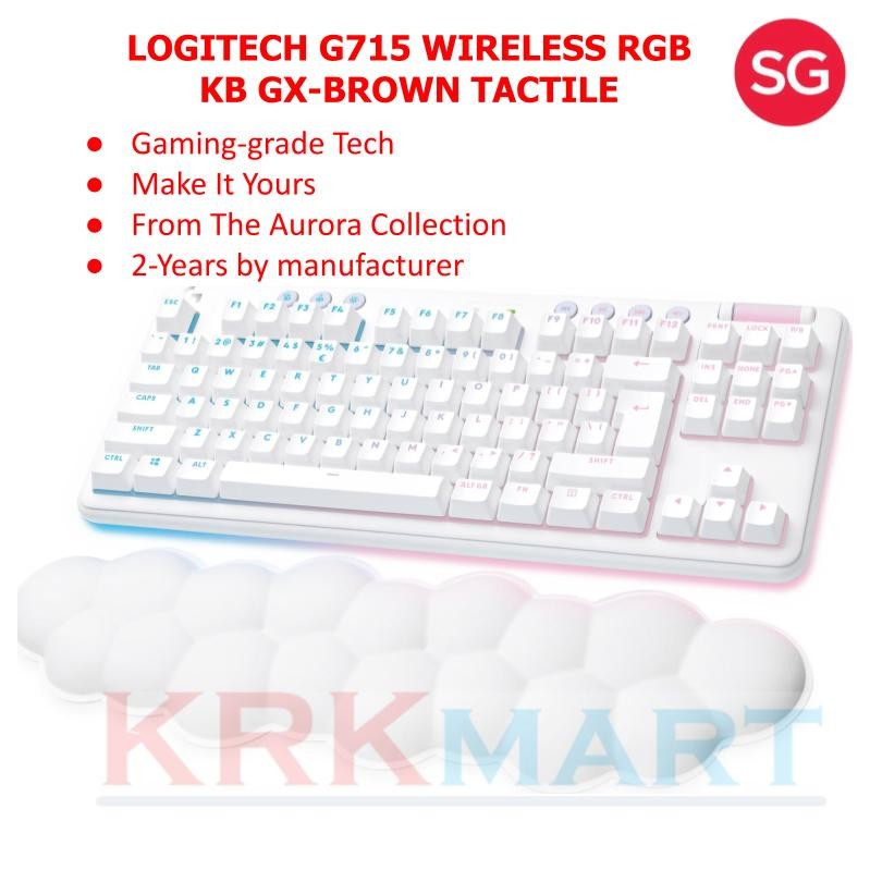 Logitech G715 Wireless Mechanical Gaming Keyboard Tactile Switches (GX ...