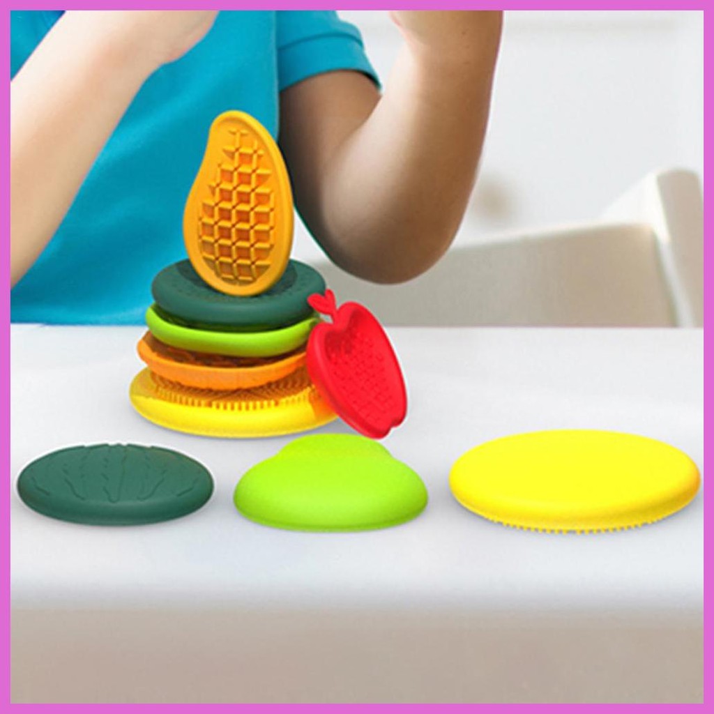 Fidget Sensory Toys Silicone Kids Fidget Stone Set of 6 Silicone ...