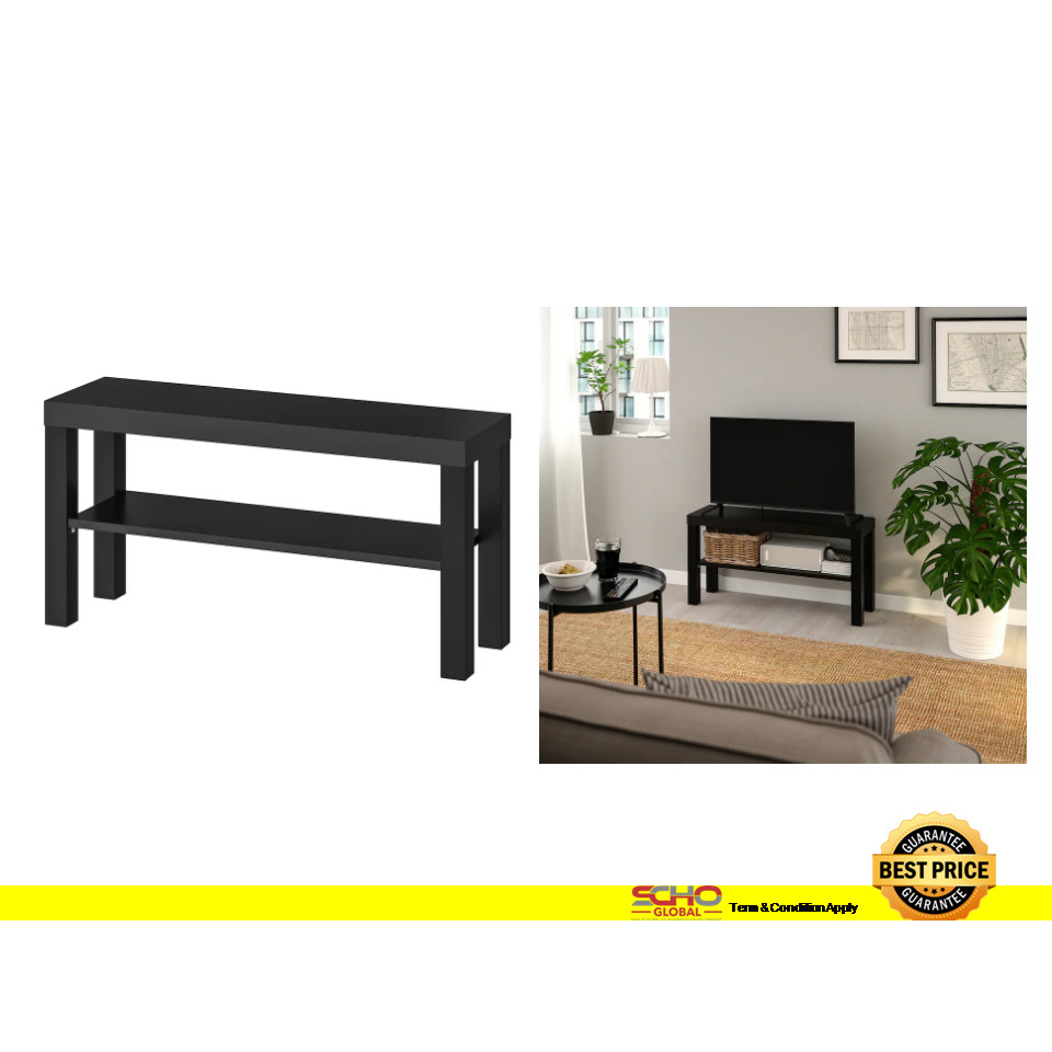 IKEA-LACK TV bench, black, 90x26x45 cm | Shopee Singapore