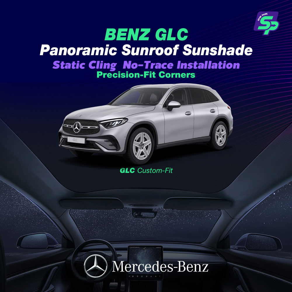 BENZ GLC Custom-Fit｜Panoramic Sunroof Sunshade｜No-Trace Static Cling ...