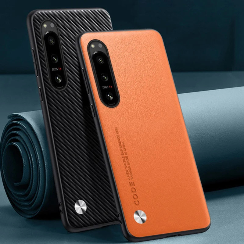 Luxury PU Leather Case For Sony Xperia 5 IV Back Cover Silicone ...