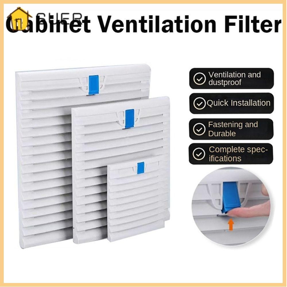 SUER Shutters Fan Grille, ABS Without Fan Cabinet Ventilation Filter ...
