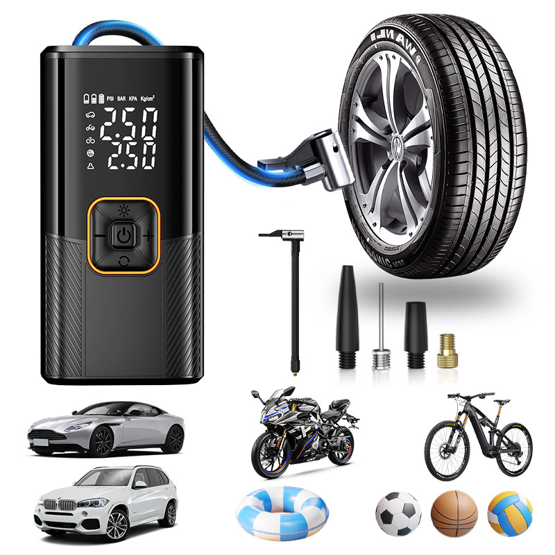 Tire Inflator Portable Air Compressor Portable Cordless Mini Air Pump ...
