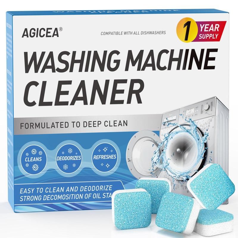 Washing Machine Cleaner Descaler 24 Pack - Deep Cleaning Tablets For HE ...